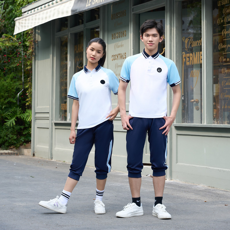 SU-040 new school uniform blue summer chidren POLO set - Chinee Garment ...